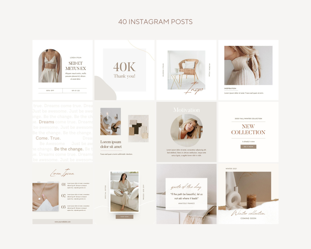 Aesthetic Instagram Post Templates – Atriel
