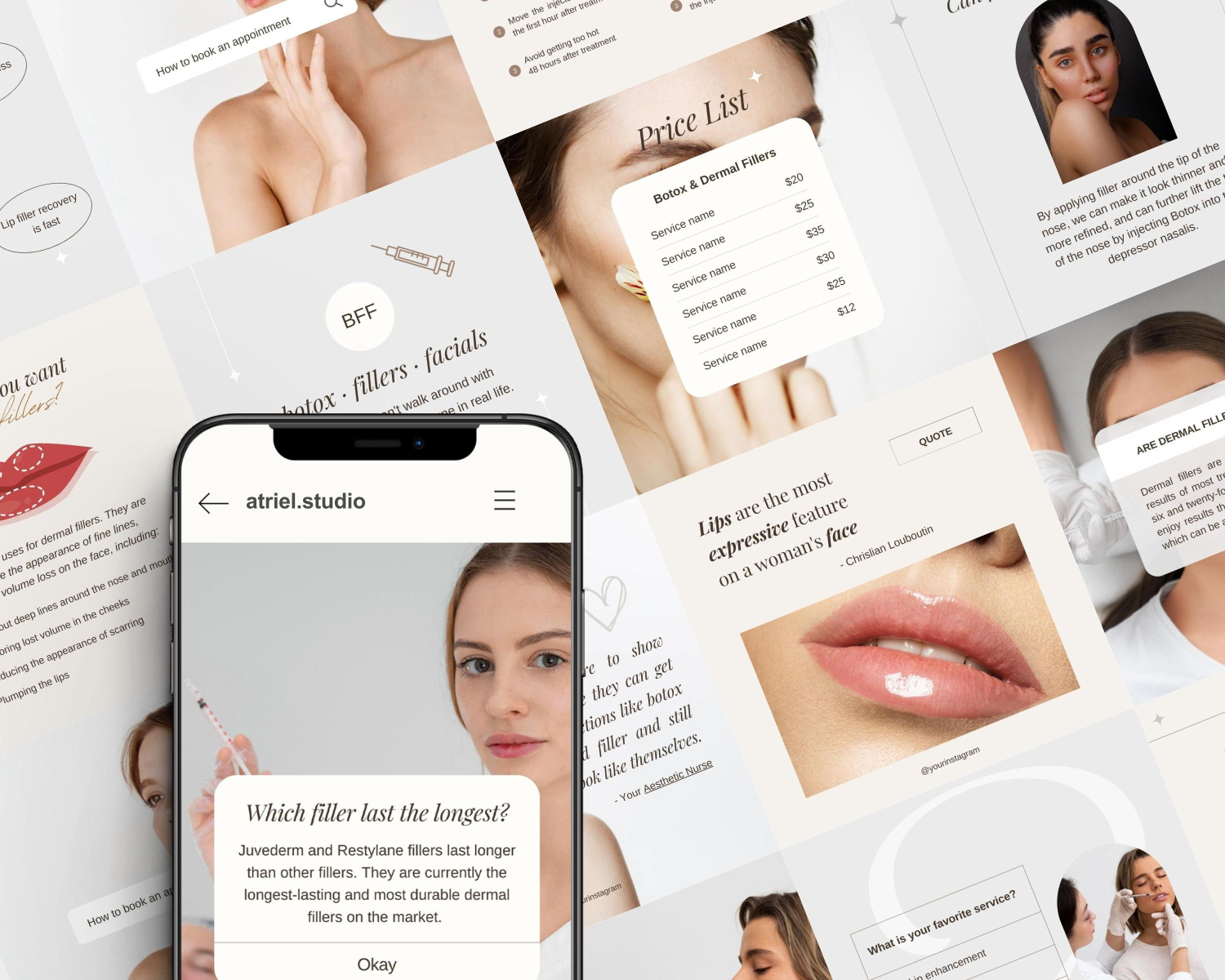 Aesthetic Nurse Instagram Templates - Atriel