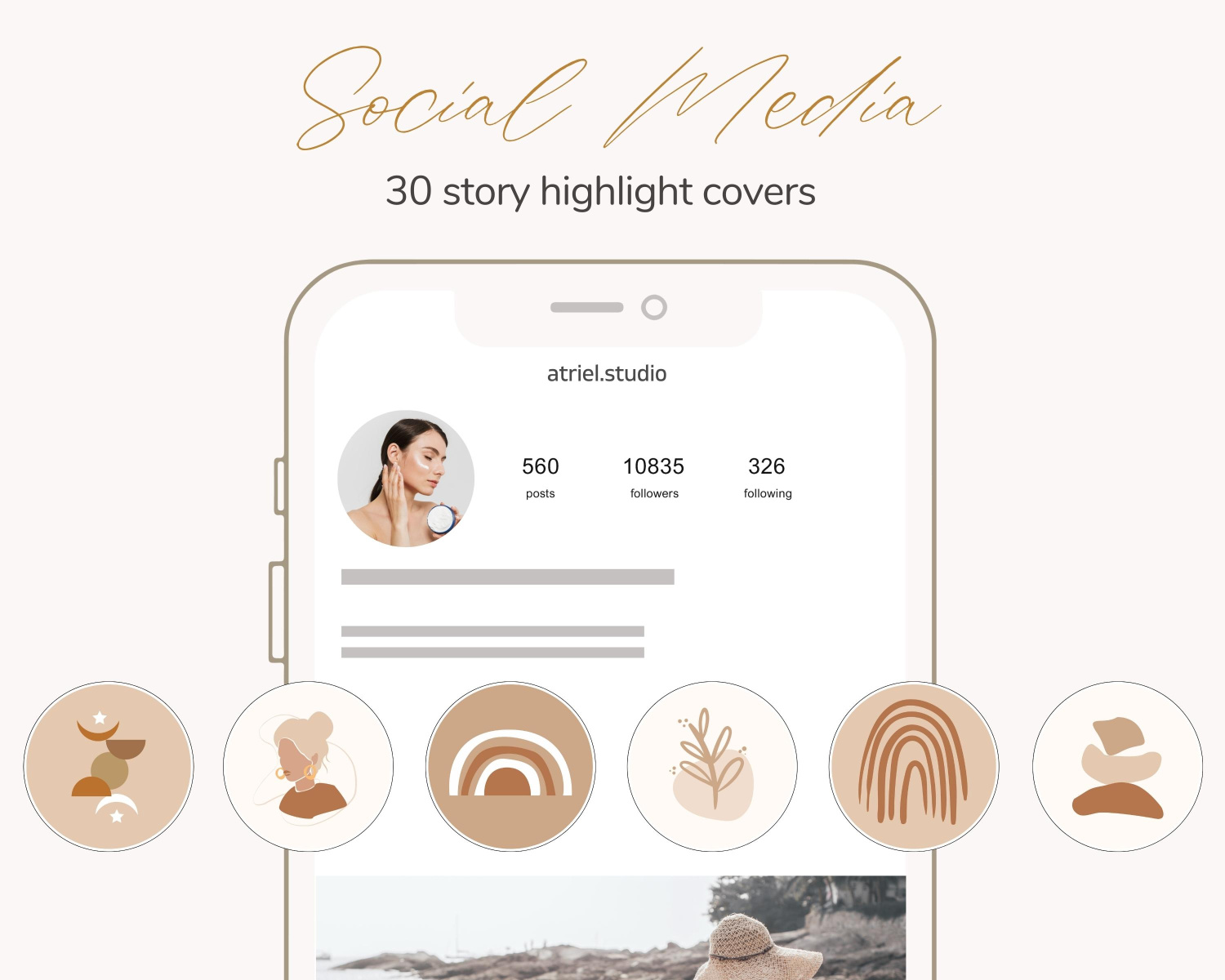 Boho Instagram Highlight Covers - Atriel