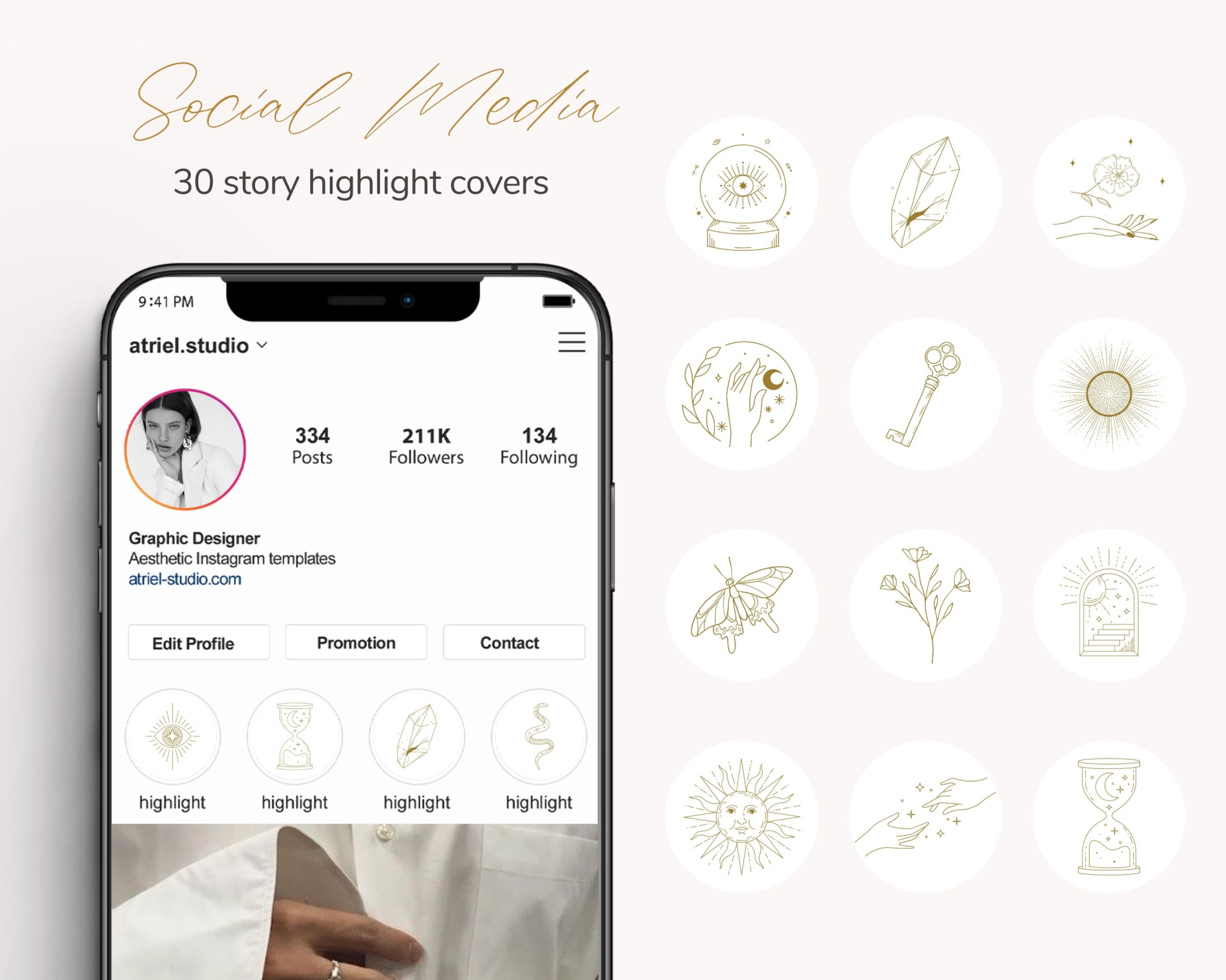 Celestial Instagram Highlight Covers - Atriel