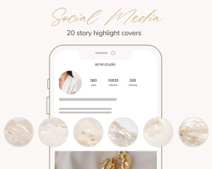 Gold Instagram Highlight Covers - Atriel