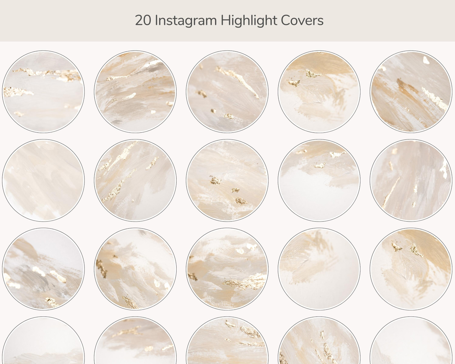 Gold Instagram Highlight Covers - Atriel