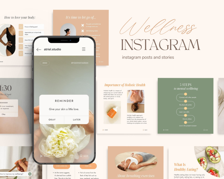 Health and Wellness Instagram Templates - Atriel
