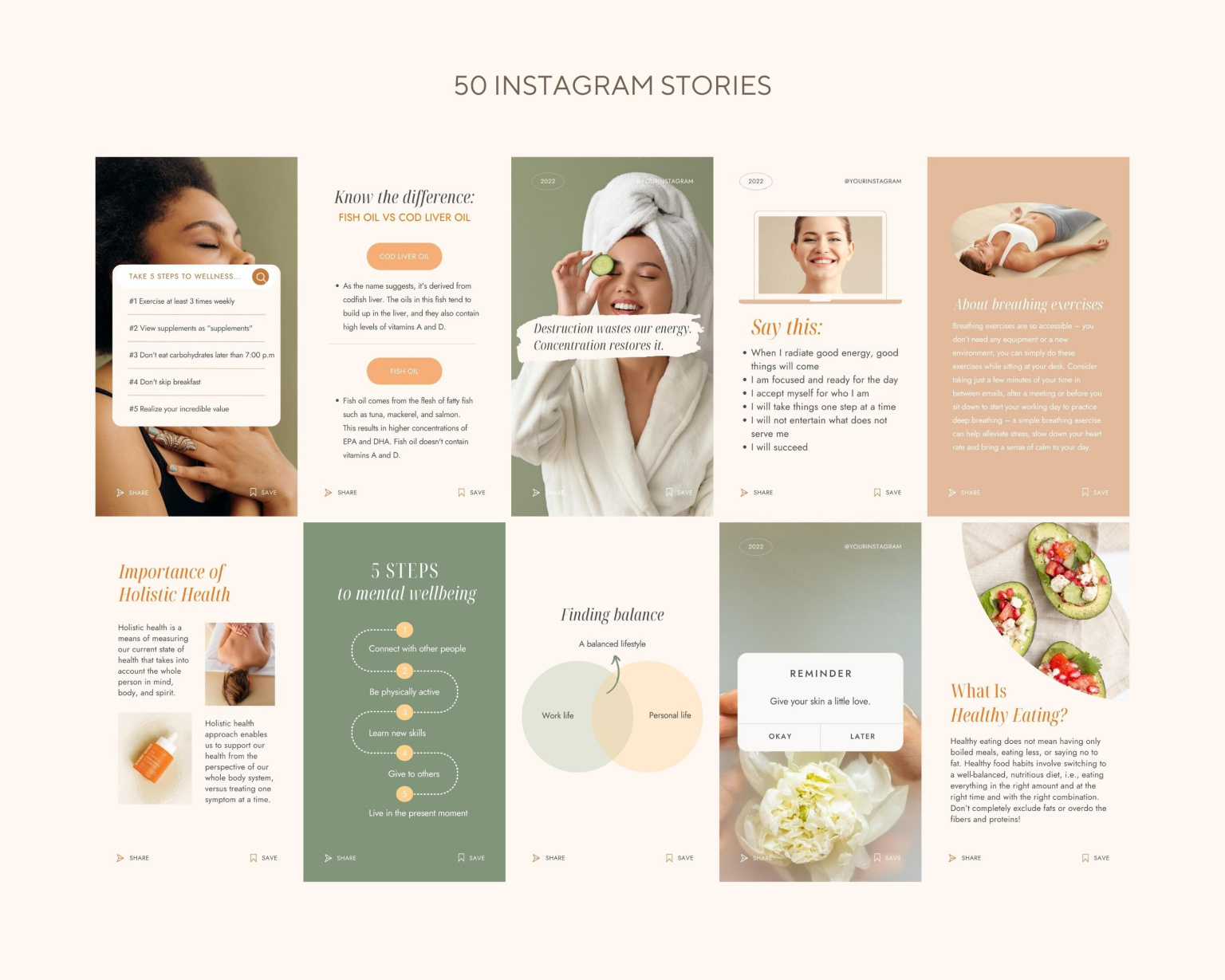Health and Wellness Instagram Templates - Atriel