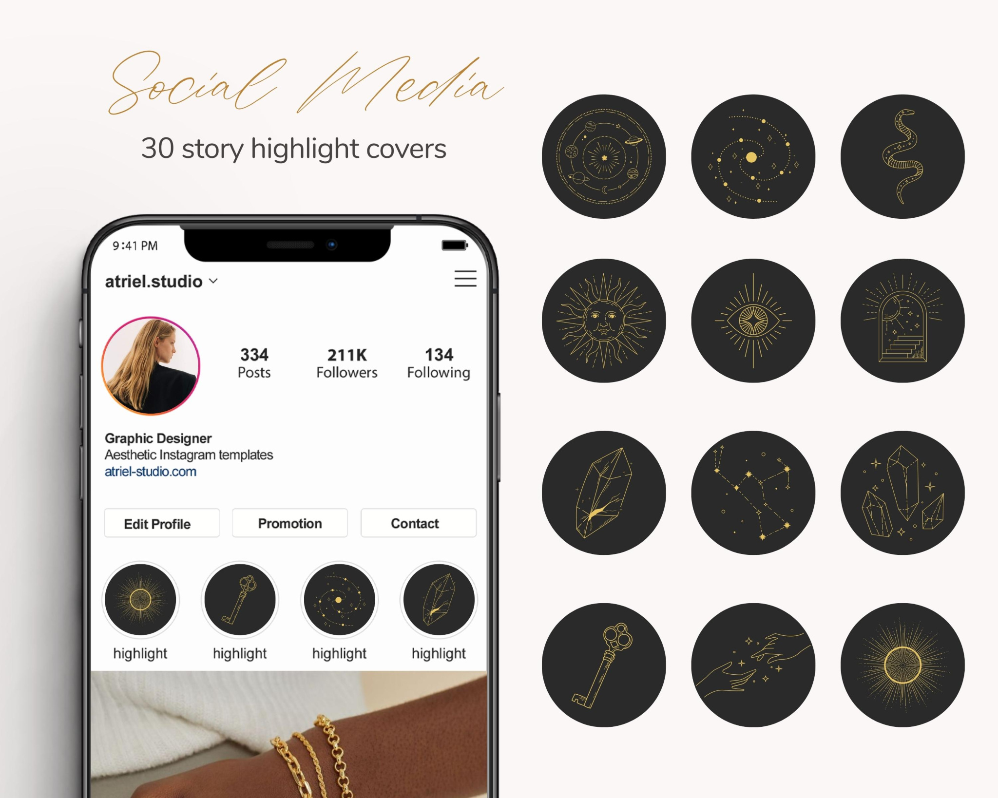 Mystical Instagram Highlight Covers - Atriel