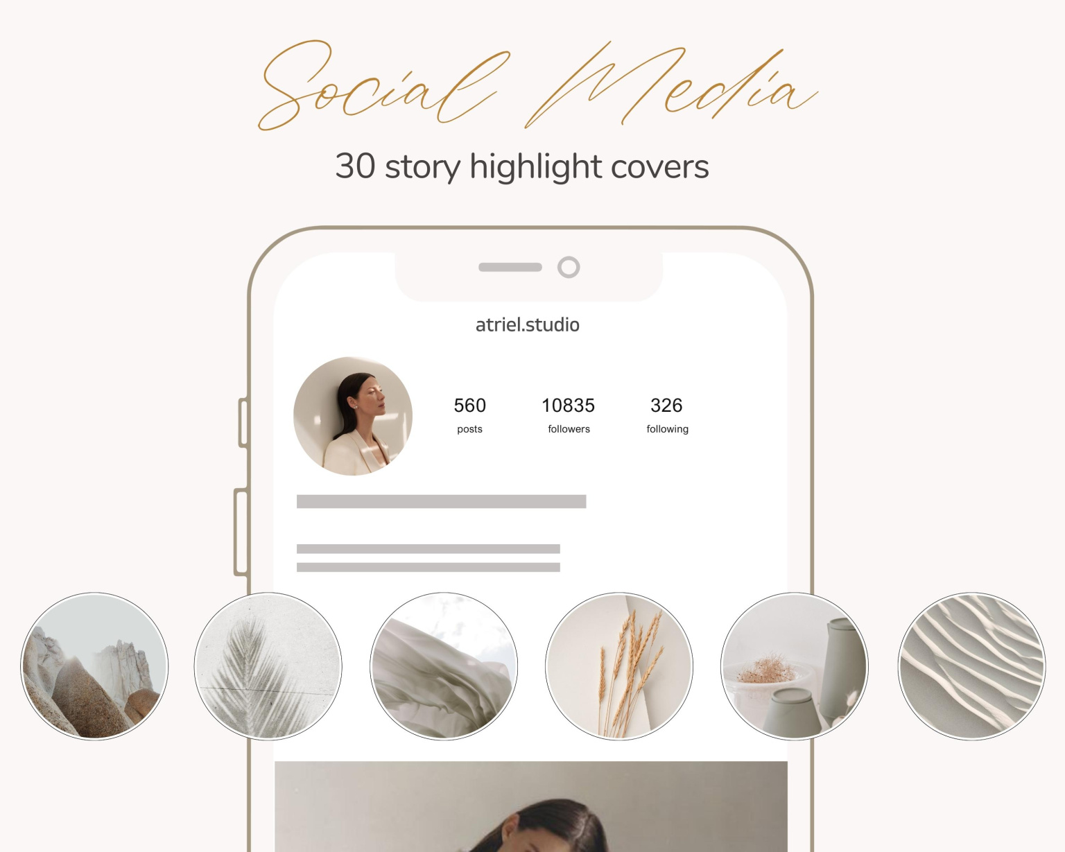 Neutral Instagram Highlight Covers - Atriel
