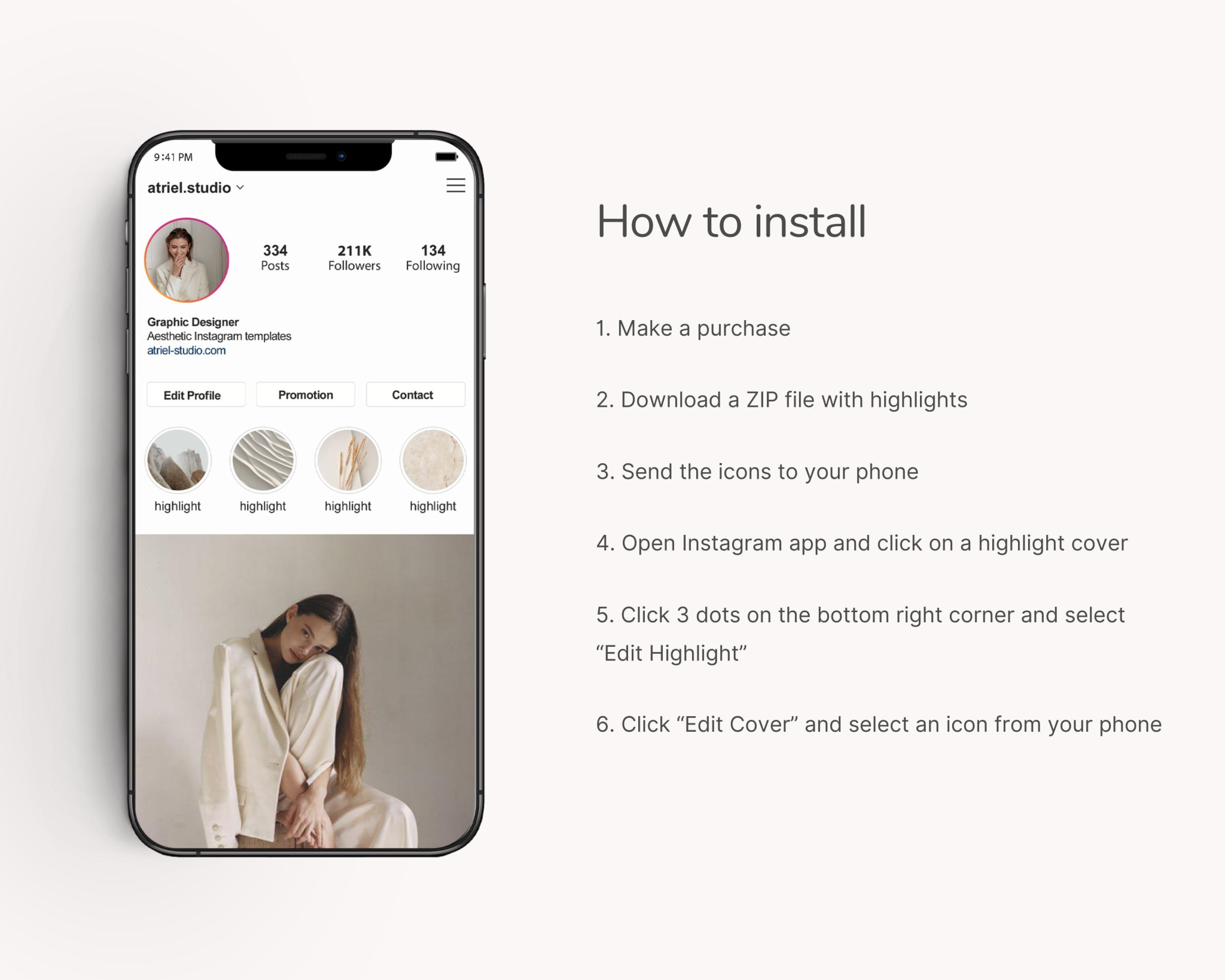 Neutral Instagram Highlight Covers - Atriel